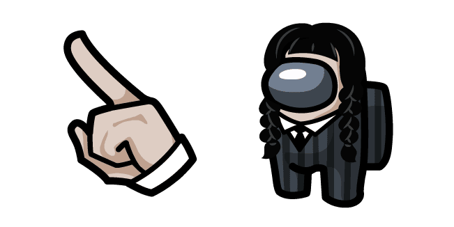 Custom Cursor Pack: Among Us Wednesday Addams Character - Cursor Helper Custom Cursor Pack: Among Us Wednesday Addams Character - Cursor Helper