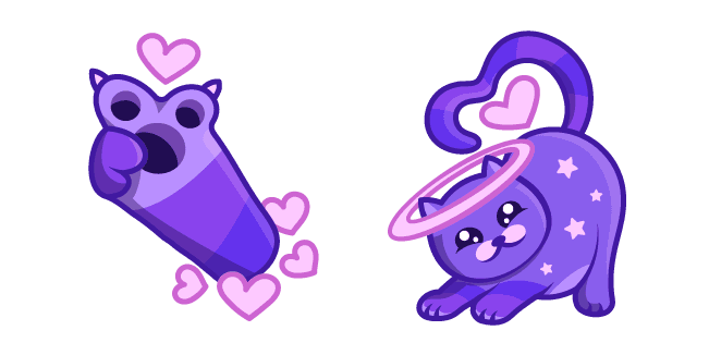 Custom Cursor Pack Cute Space Cat In Love Cursor Helper