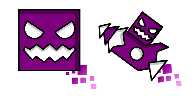Пакет персонализированных курсоров Geometry Dash Cube 145 And Ship 13 Cursor Helper