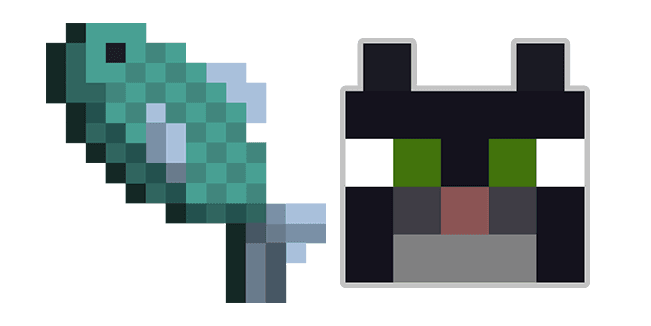 Custom Cursor Pack: Minecraft Fish and Tuxedo Cat - Cursor Helper