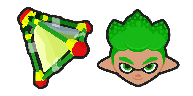 Custom Cursor Pack: Splatoon 2 Green Inkling Splat Bomb - Cursor Helper